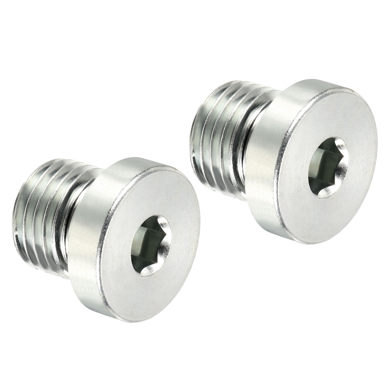 Uxcell M14*1.5 Internal Hex Head Pipe Fitting Plug, 2 Pack Male Thread ...