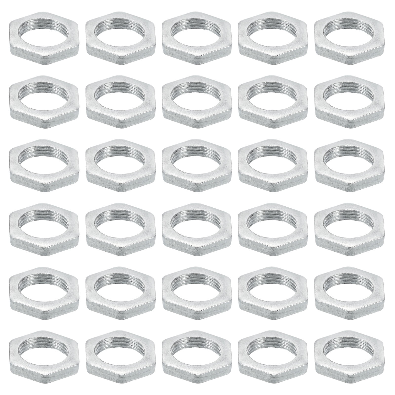 Uxcell M14x1.0 Steel Hex Nuts 30 Pcs Metric Thread Zinc Plated Finished Hardware Nuts Screw Bolt ...