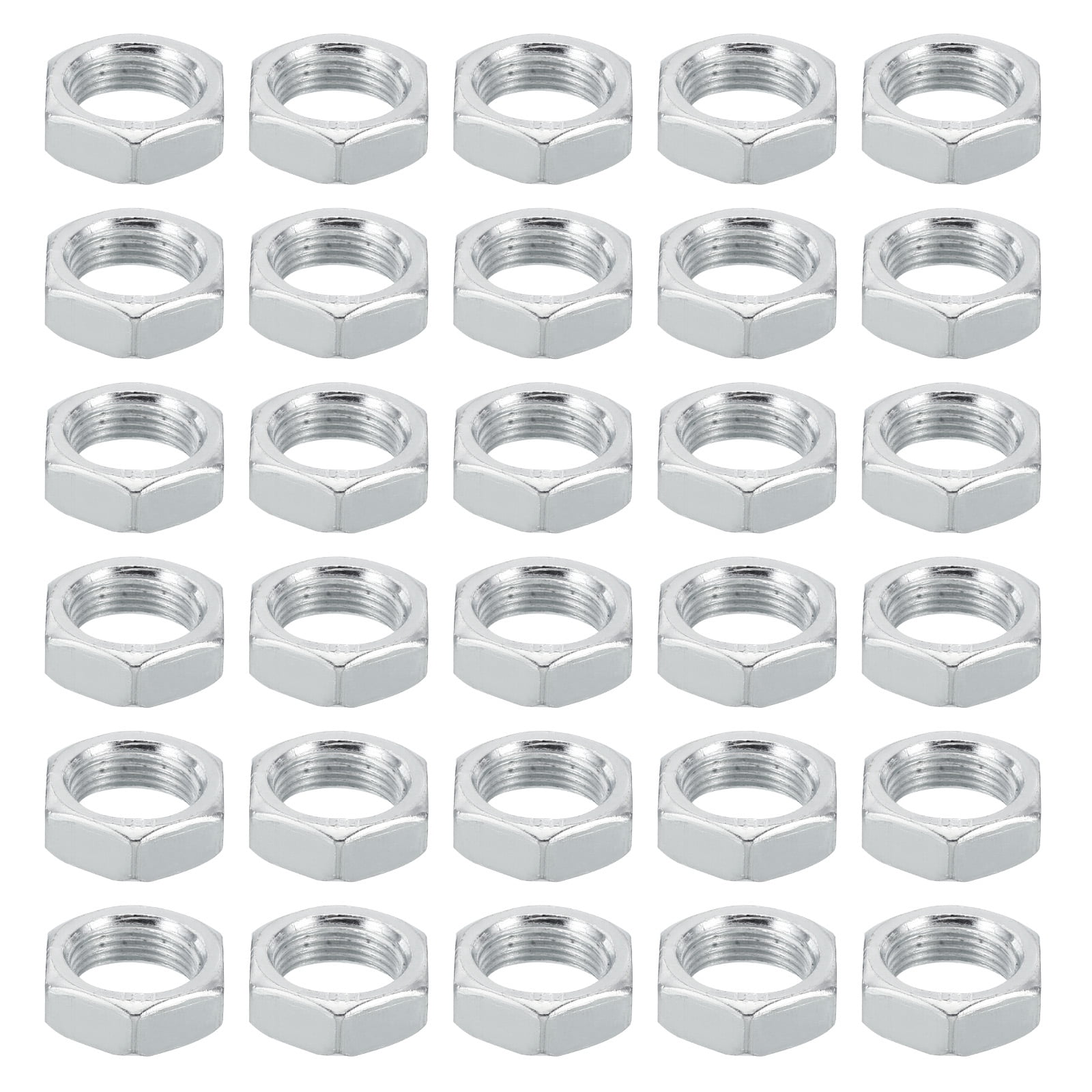 Uxcell M14x1.0 Steel Hex Nuts 30 Pcs Metric Thread Zinc Plated Finished ...