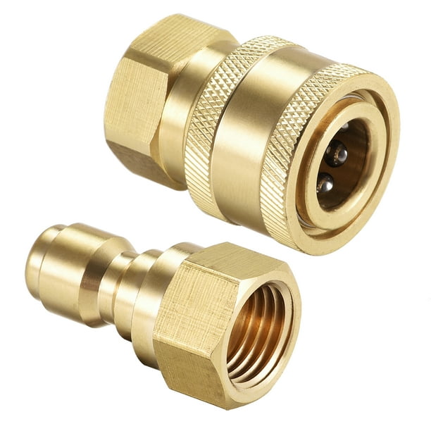 Uxcell M14x1.5 Female Thread Brass Quick Connect Fittings - Walmart ...