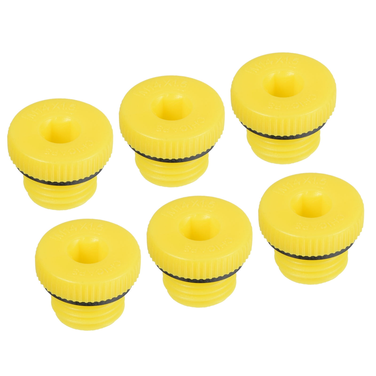 Uxcell M14x1.5 Hold Plugs Plastic Male Threaded Hex Socket End Cap ...