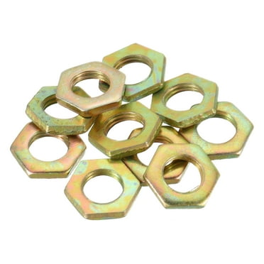 Uxcell M8x1.0 Steel Hex Nuts Zinc Plated Hardware Nuts Screw Bolt Fasteners 4mm Height 30 Pack ...