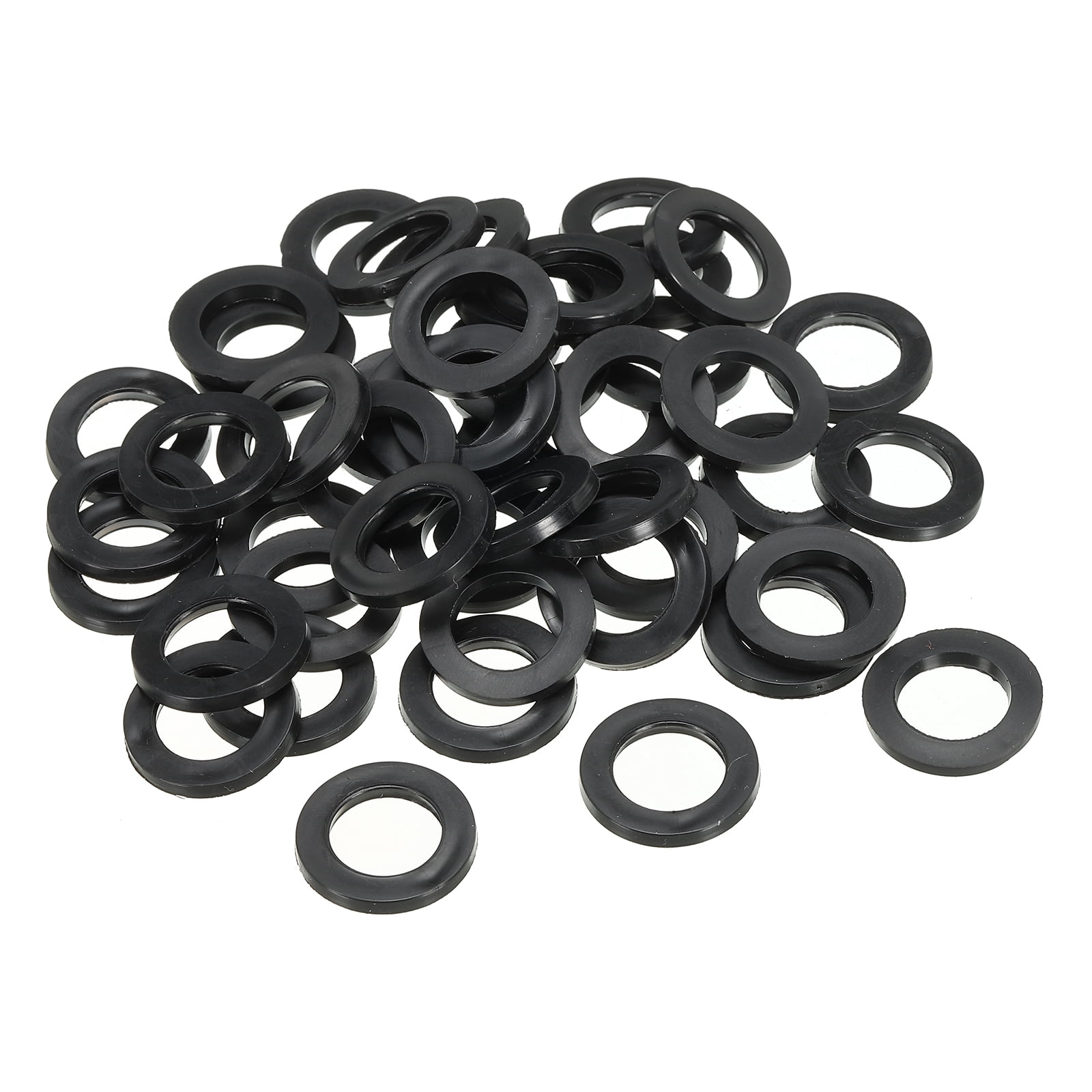 Uxcell M15 Rubber Flat Washer, 100 Pack 15mm ID 23mm OD Sealing Gasket ...