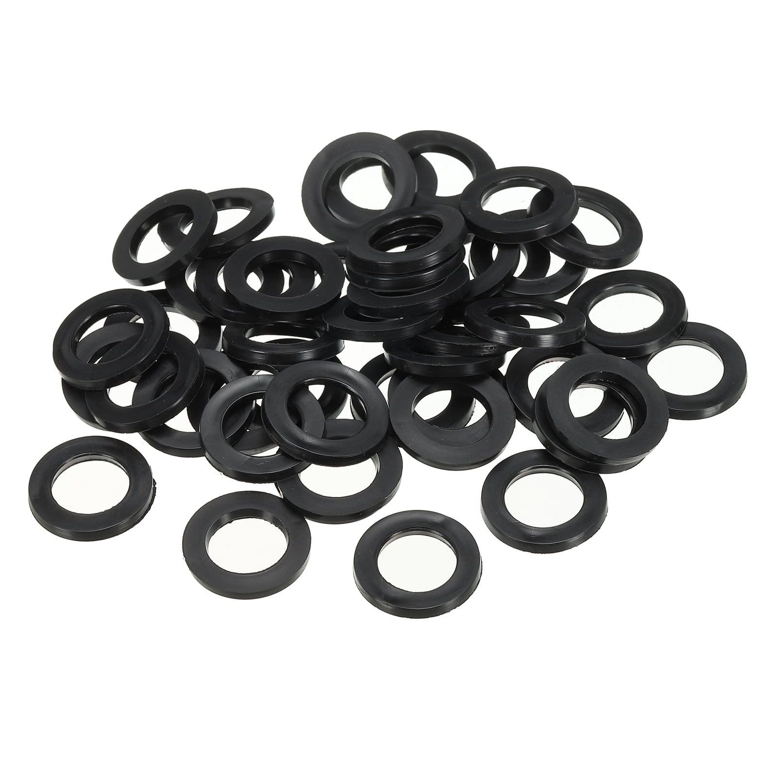 Uxcell M15 Rubber Flat Washer, 120 Pack 15mm ID 23mm OD Sealing Gasket ...