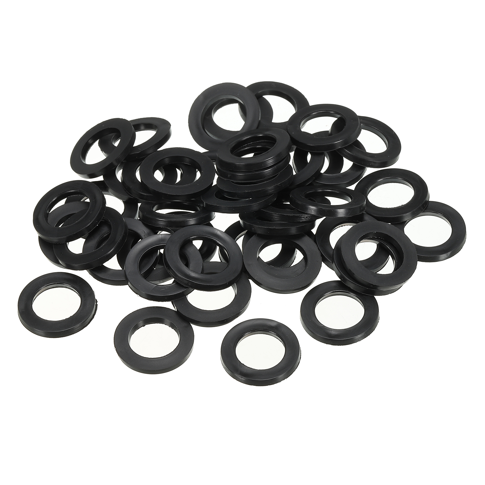 Uxcell M15 Rubber Flat Washer, 60 Pack 15mm ID 23mm OD Sealing Gasket ...