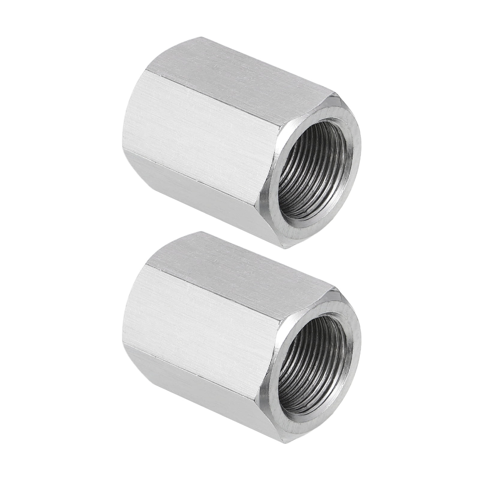 Uxcell M16 x 1-Pitch 304 Stainless Steel Hex Coupling Nuts, 2Pcs 30mm ...