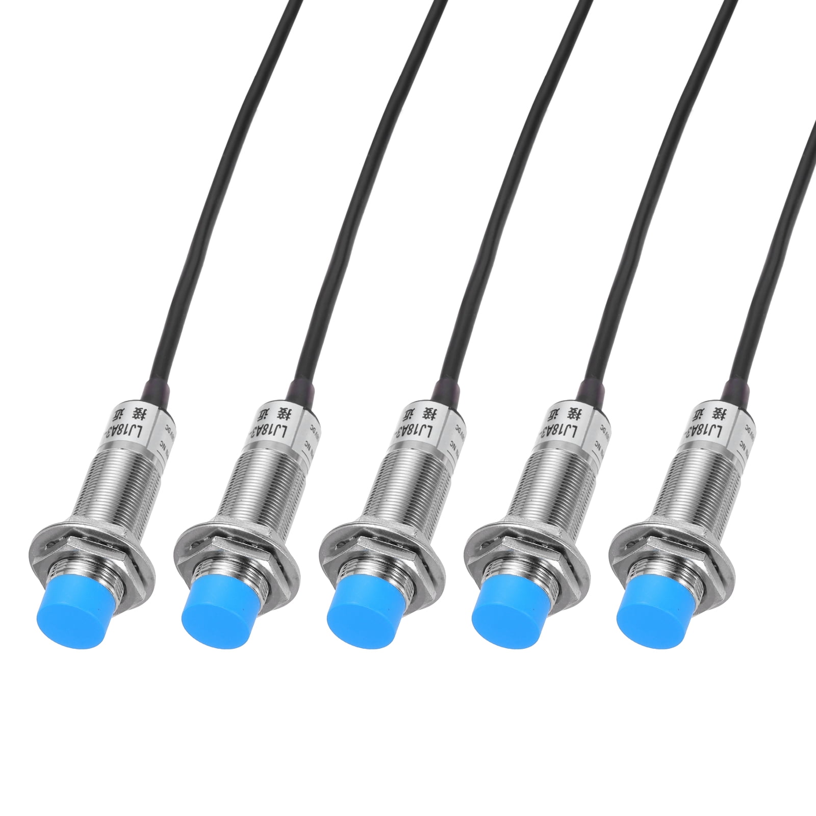 Uxcell M18 Approach Inductive Proximity Sensor Switch NPN NC 8mm Detection DC 6-36V 3.3ft 5Pcs ...