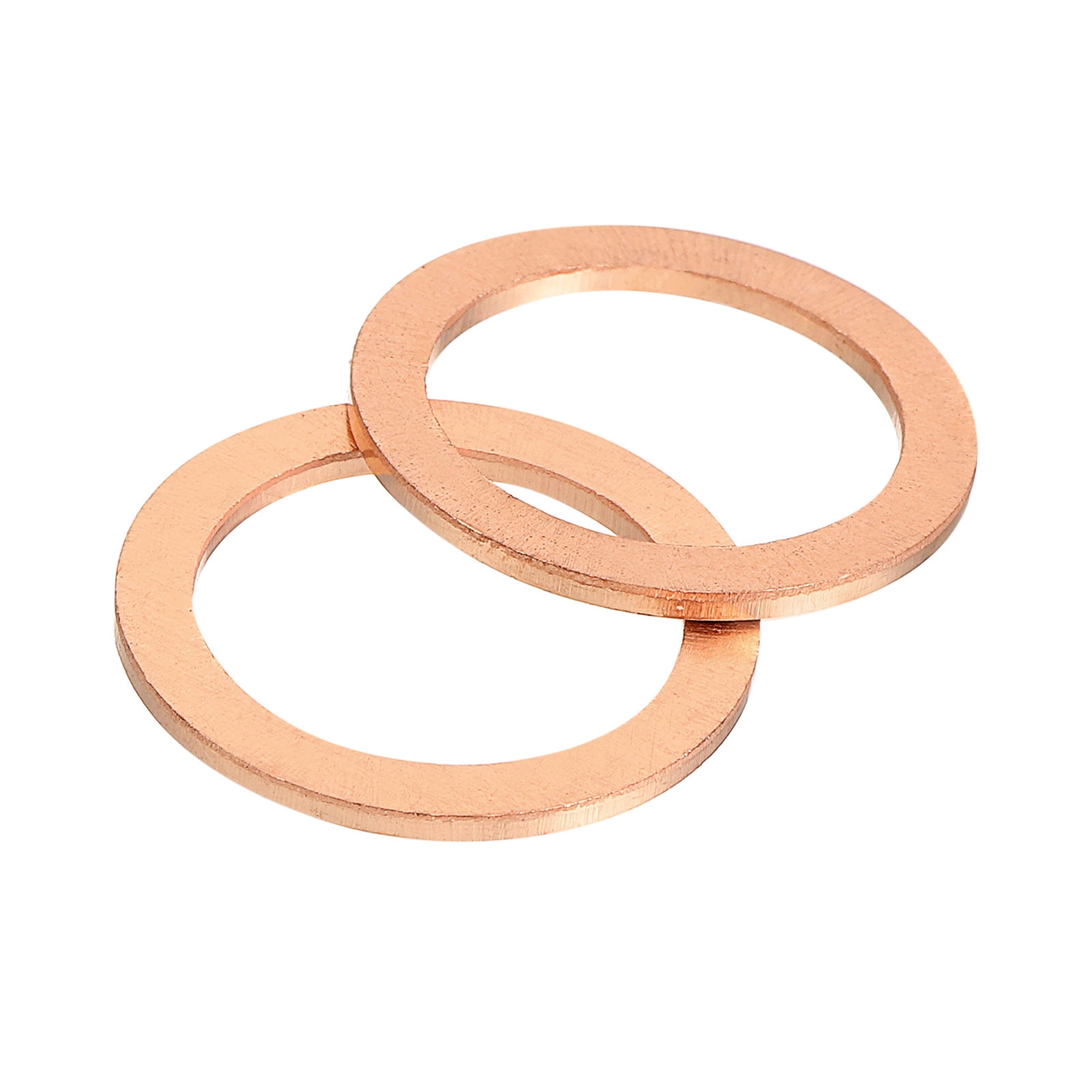 Uxcell M18 Flat Washer, 15 Pack Copper Ring Washers 24mm OD Metal ...
