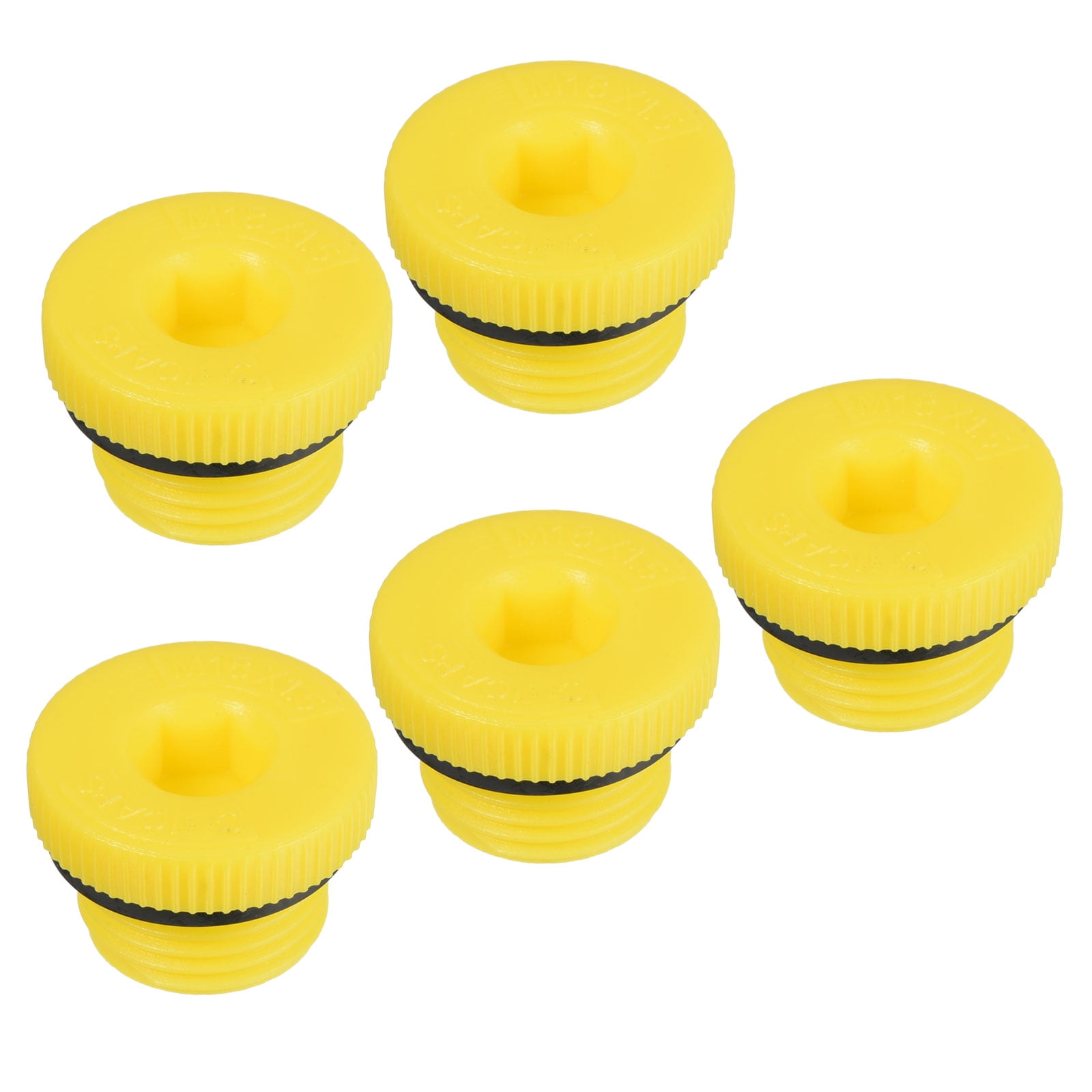 Uxcell M18x1.5 Hold Plugs Plastic Male Threaded Hex Socket End Cap ...
