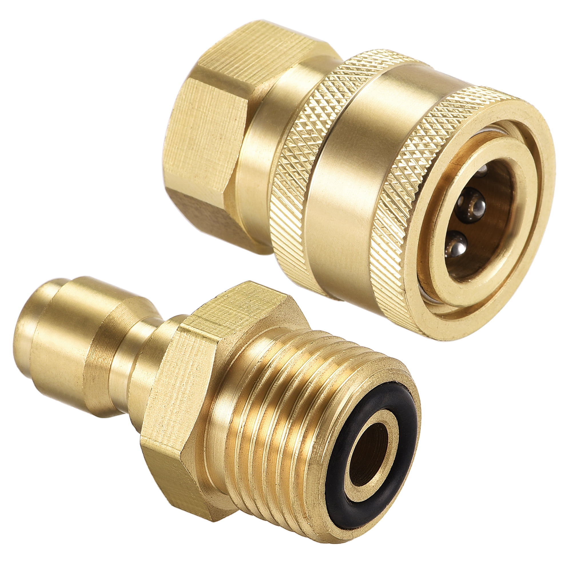 Uxcell M18x1.5 Male & M13x1 Female Thread Brass Quick Connect Kit ...