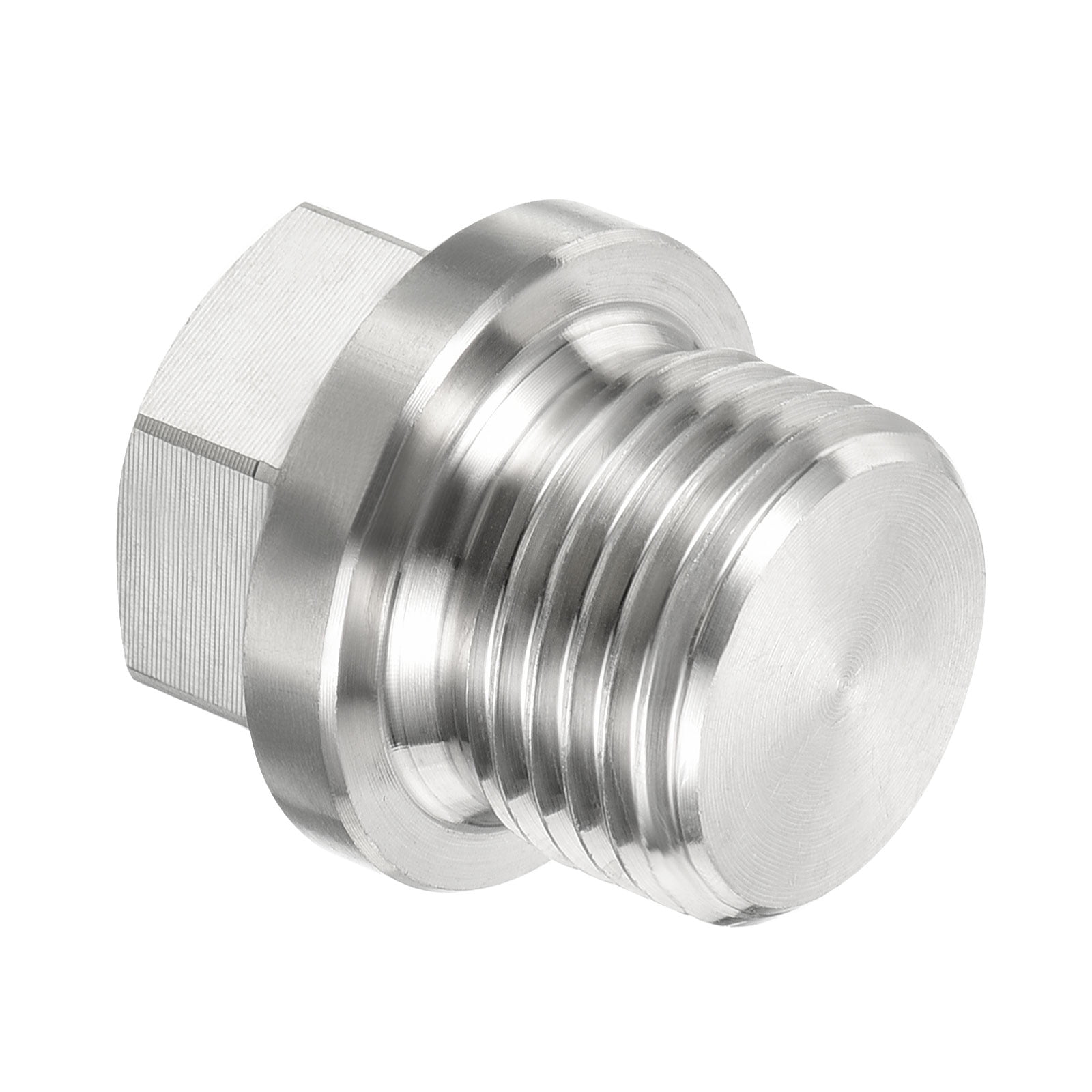Uxcell M18x1.5 Male Plug Stainless Steel Thread Hex Head Socket Solid Pipe Fitting - Walmart.com