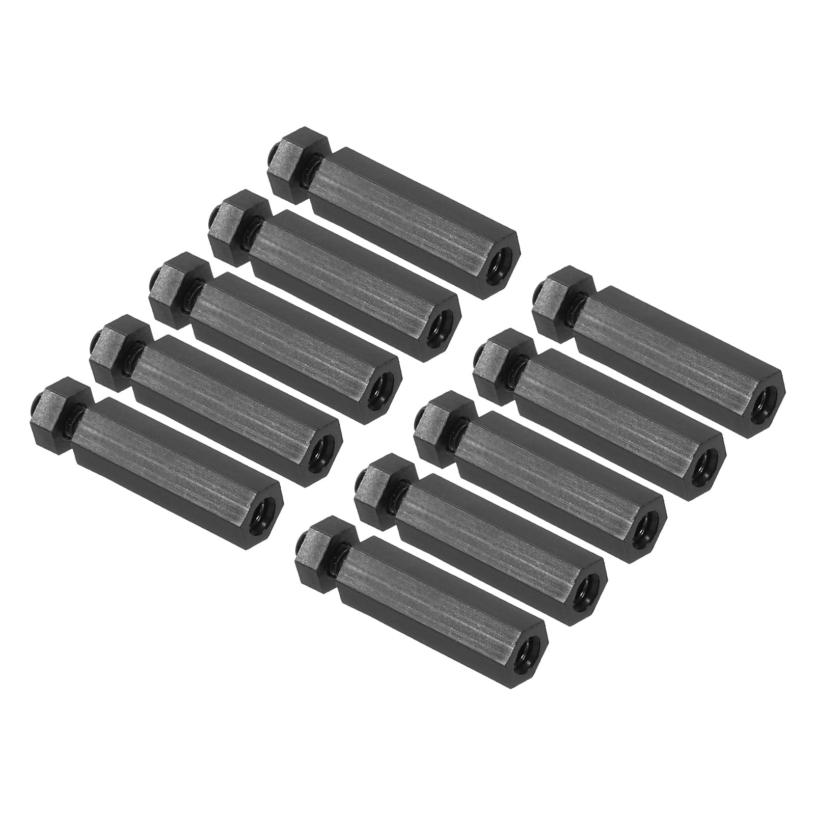 Uxcell M2.5 Nylon Hex Standoff Screws Nuts, 1Set/100Pack PCB Male Female Threaded Kit for ...