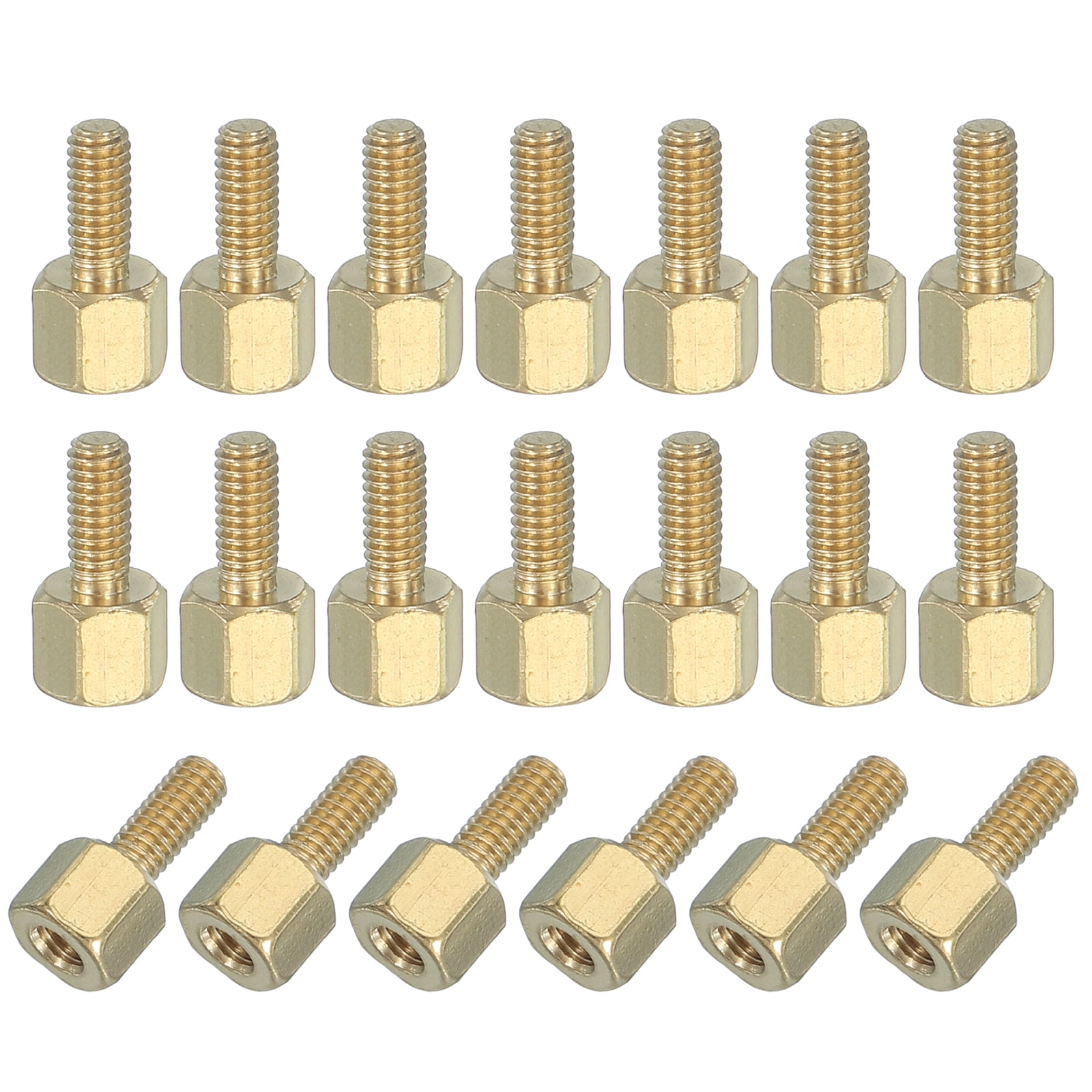 Uxcell M2.5 x 10+4 mm Female Thread Hex Brass PCB Standoff, 50 Pcs for ...