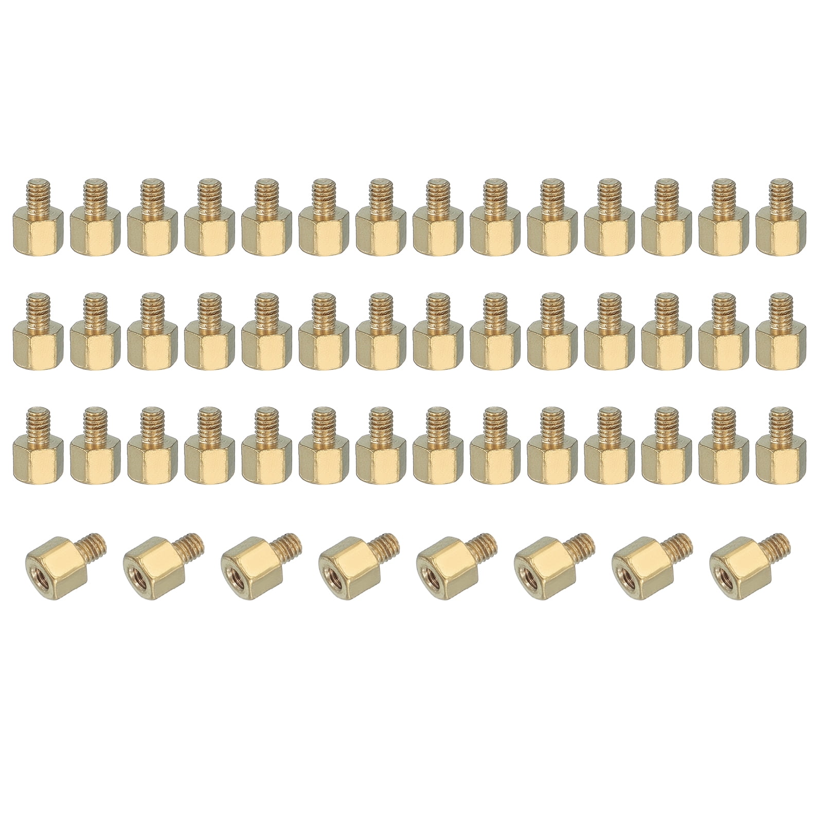 Uxcell M2.5 x 18+6 mm Female Thread Hex Brass PCB Standoff, 20 Pcs for ...