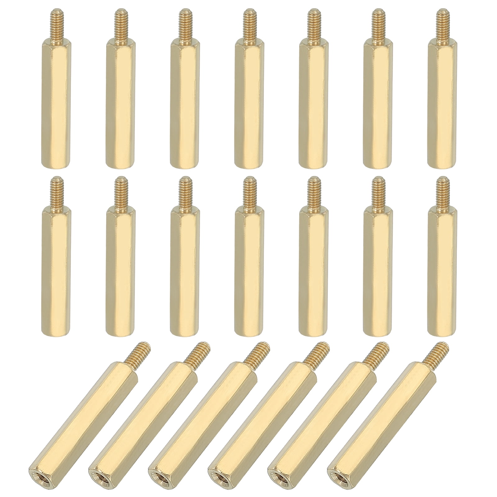 Uxcell M2.5 x 19+6 mm Female Thread Hex Brass PCB Standoff, 20 Pcs for ...
