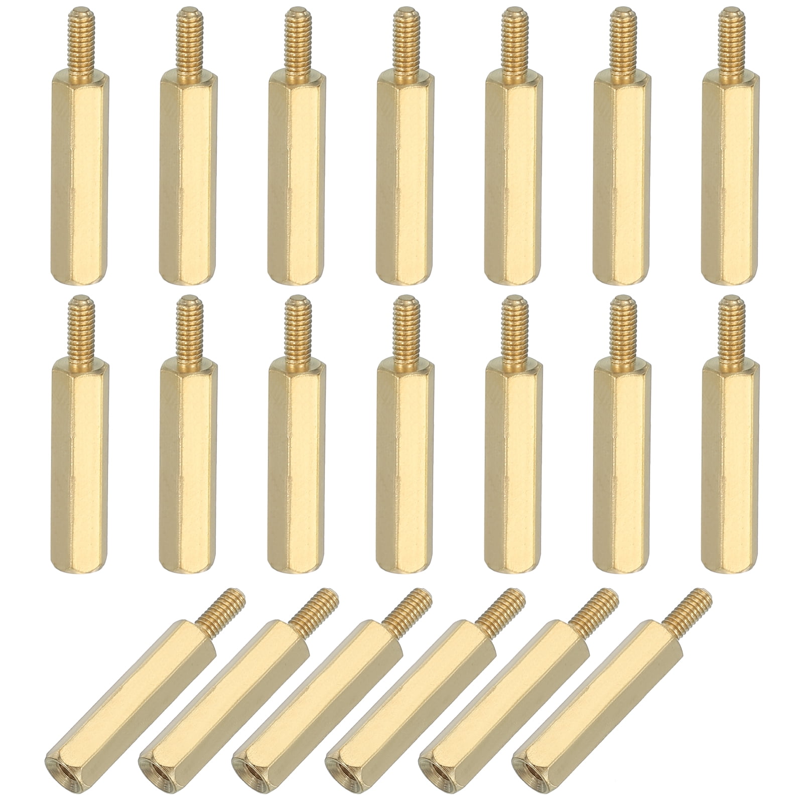Uxcell M2.5 x 24+6 mm Female Thread Hex Brass PCB Standoff, 20 Pcs for ...