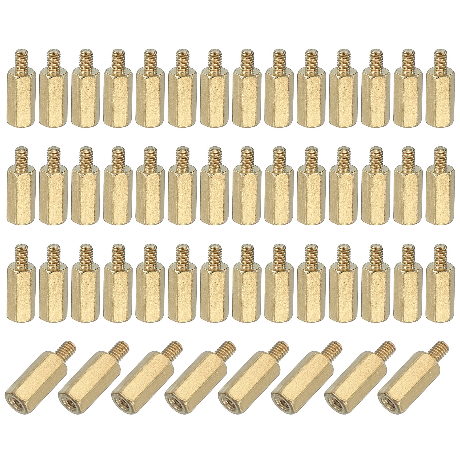 Uxcell M2.5 x 5+6 mm Female Thread Hex Brass PCB Standoff, 20 Pcs for ...