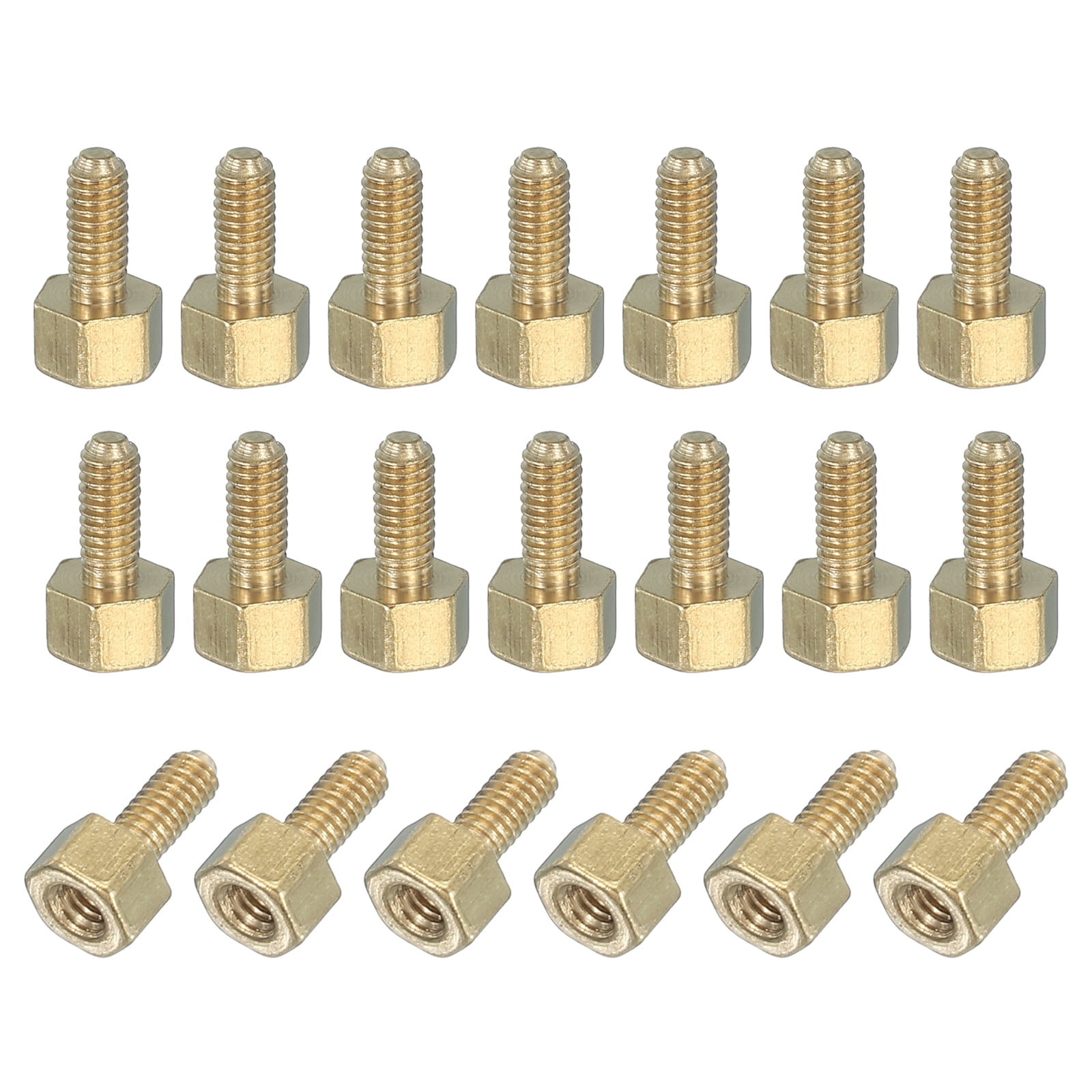 Uxcell M2.5 x 8+4 mm Female Thread Hex Brass PCB Standoff, 50 Pcs for ...