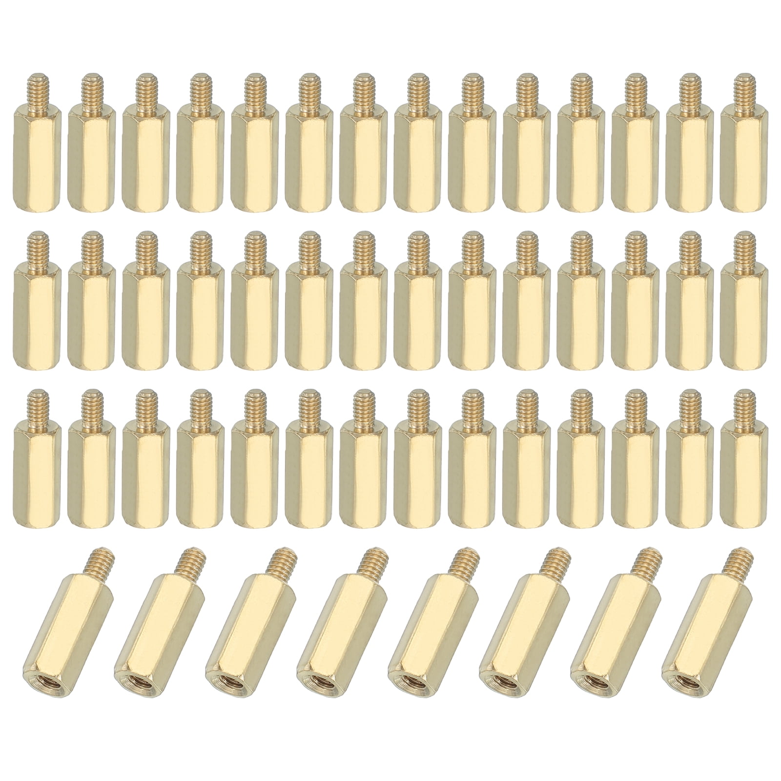 Uxcell Female Thread Hex Brass PCB Standoff, for FPV Drone Quadcopter ...