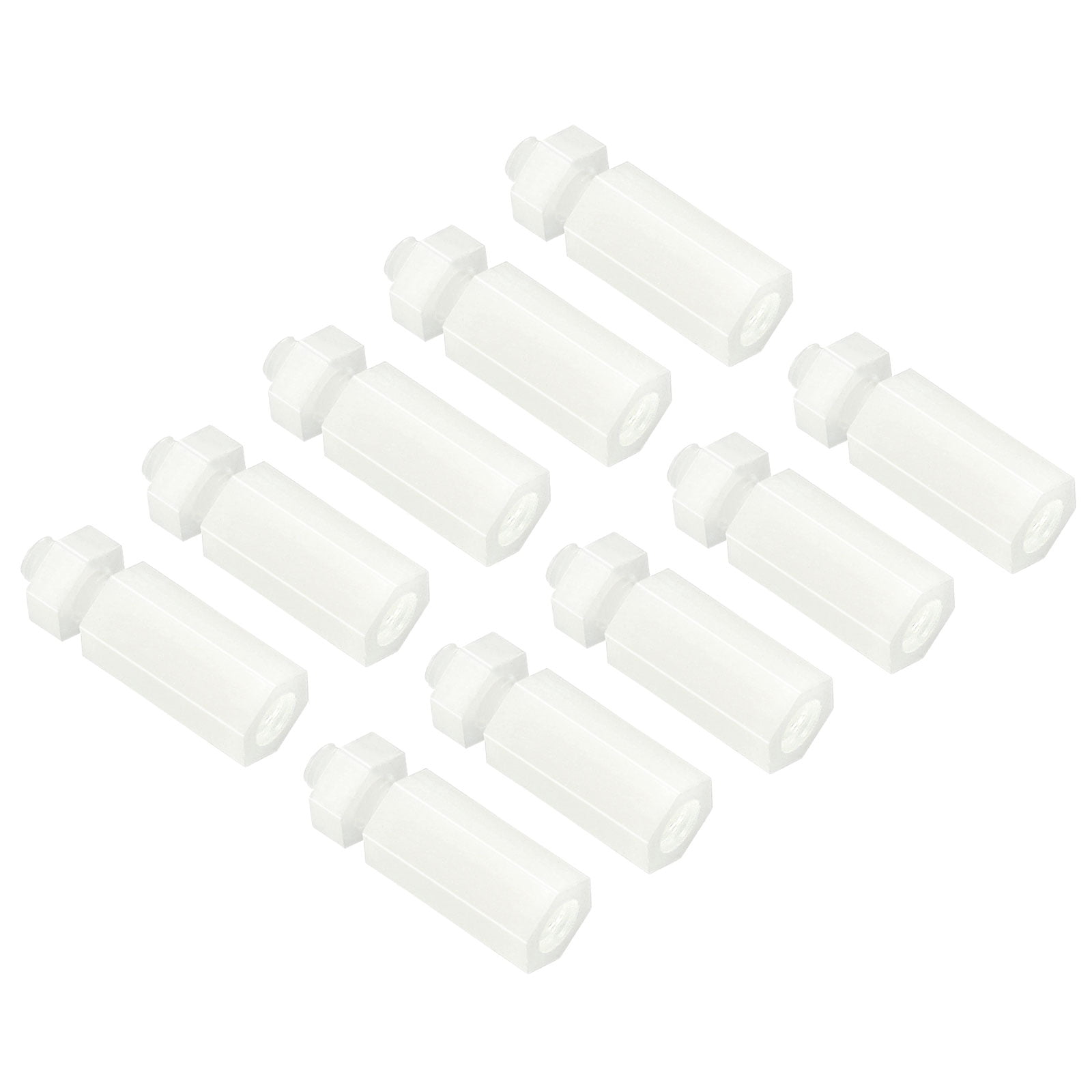 Uxcell M2.5x10+5mm Nylon Hex Spacer Standoffs PCB Standoff Screws Nuts ...