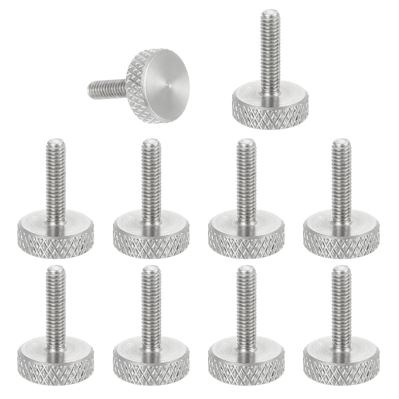 Uxcell M2.5x10mm Vernier Caliper Screws, 304 Stainless Steel Flat Head Thumb Screws Metric ...