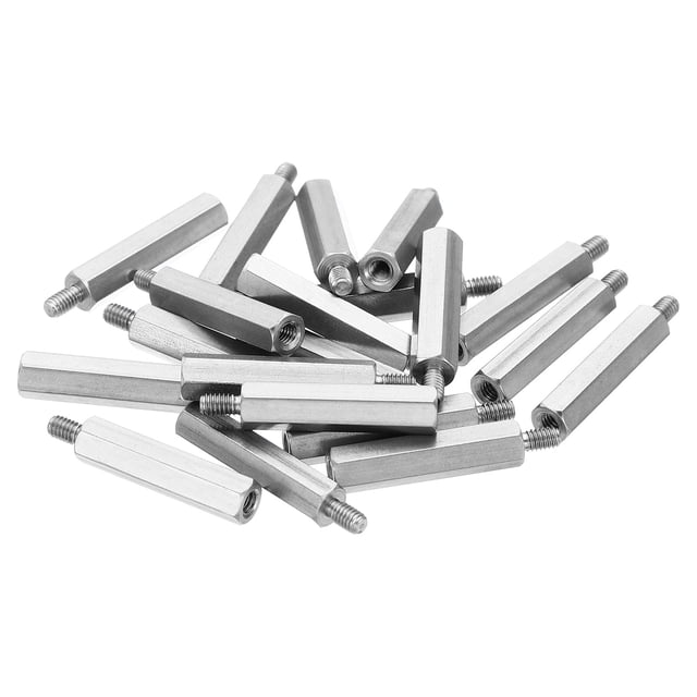 Uxcell M2.5x20mm+4mm Male-Female Hex Standoff Screws, Stainless Steel ...