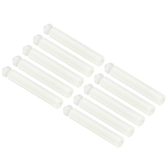 Uxcell M2.5x30+5mm Nylon Hex Spacer Standoffs PCB Standoff Screws Nuts ...