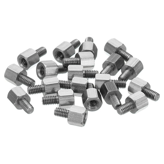 Uxcell M2.5x4mm+4mm Male-Female Hex Standoff Screws, Stainless Steel ...