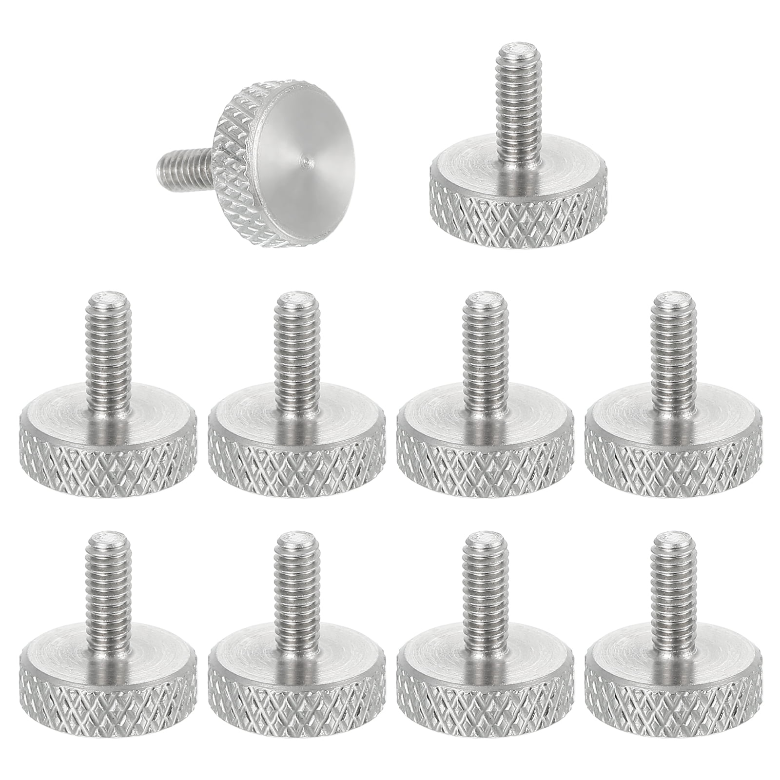 Uxcell M2.5x6mm Vernier Caliper Screws, 304 Stainless Steel Flat Head Thumb Screws Metric ...
