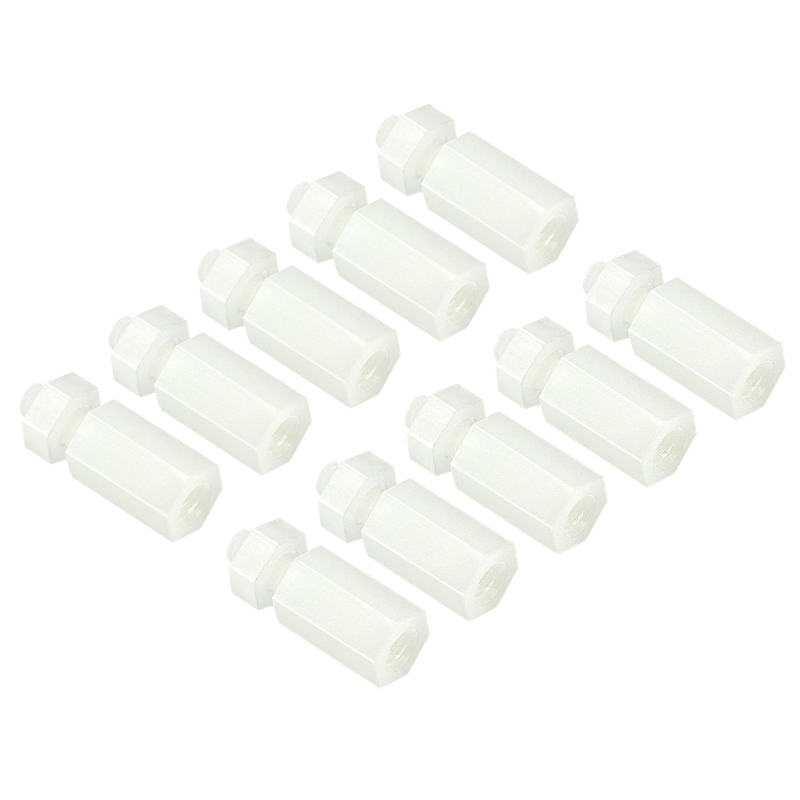 Uxcell M2.5x8+5mm Nylon Hex Spacer Standoffs PCB Standoff Screws Nuts ...