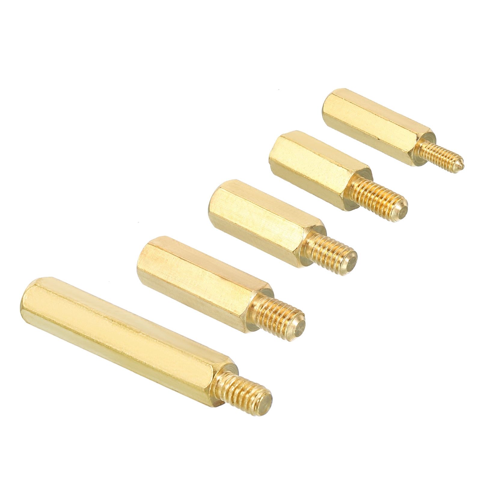 Uxcell M2 M2.5 M3 M4 M5 Standoff Screws 50 Pack Brass Hex Spacer ...