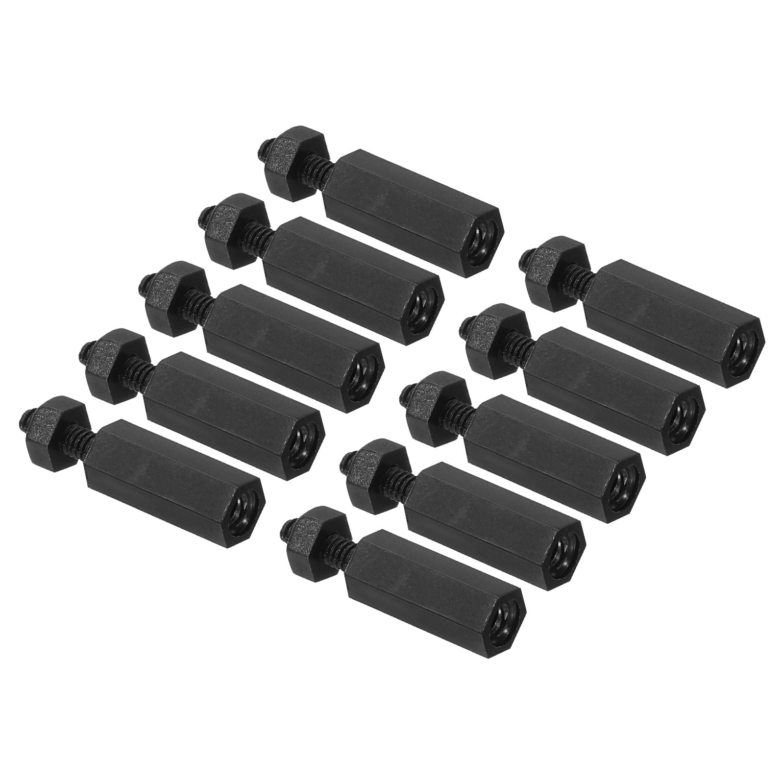 Uxcell M2 Nylon Hex Standoff Screws Nuts, 1Set/100Pack PCB Male Female ...