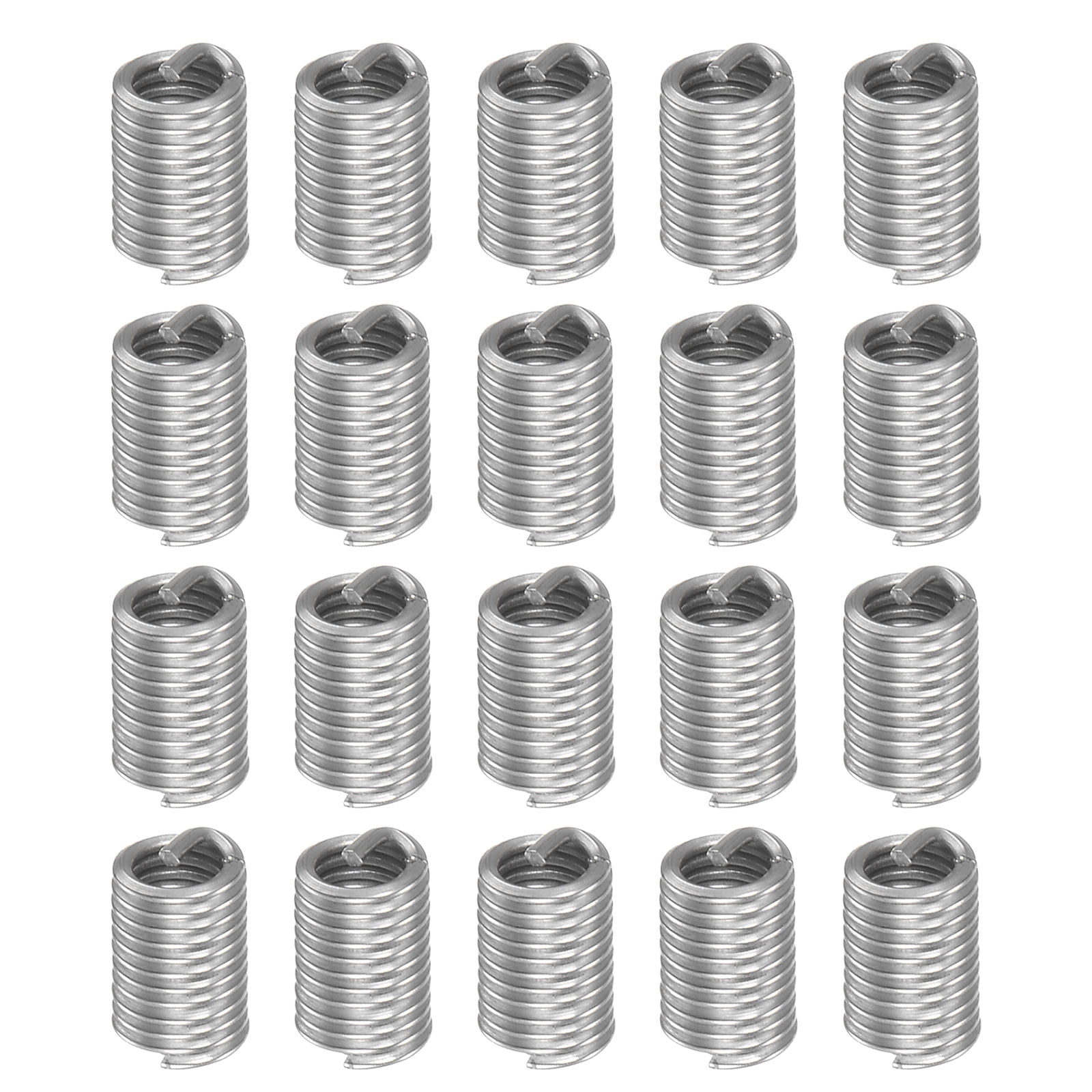 Uxcell M2 x 0.4 3D 6mm 304 Stainless Steel Wire Thread Insert Threaded ...