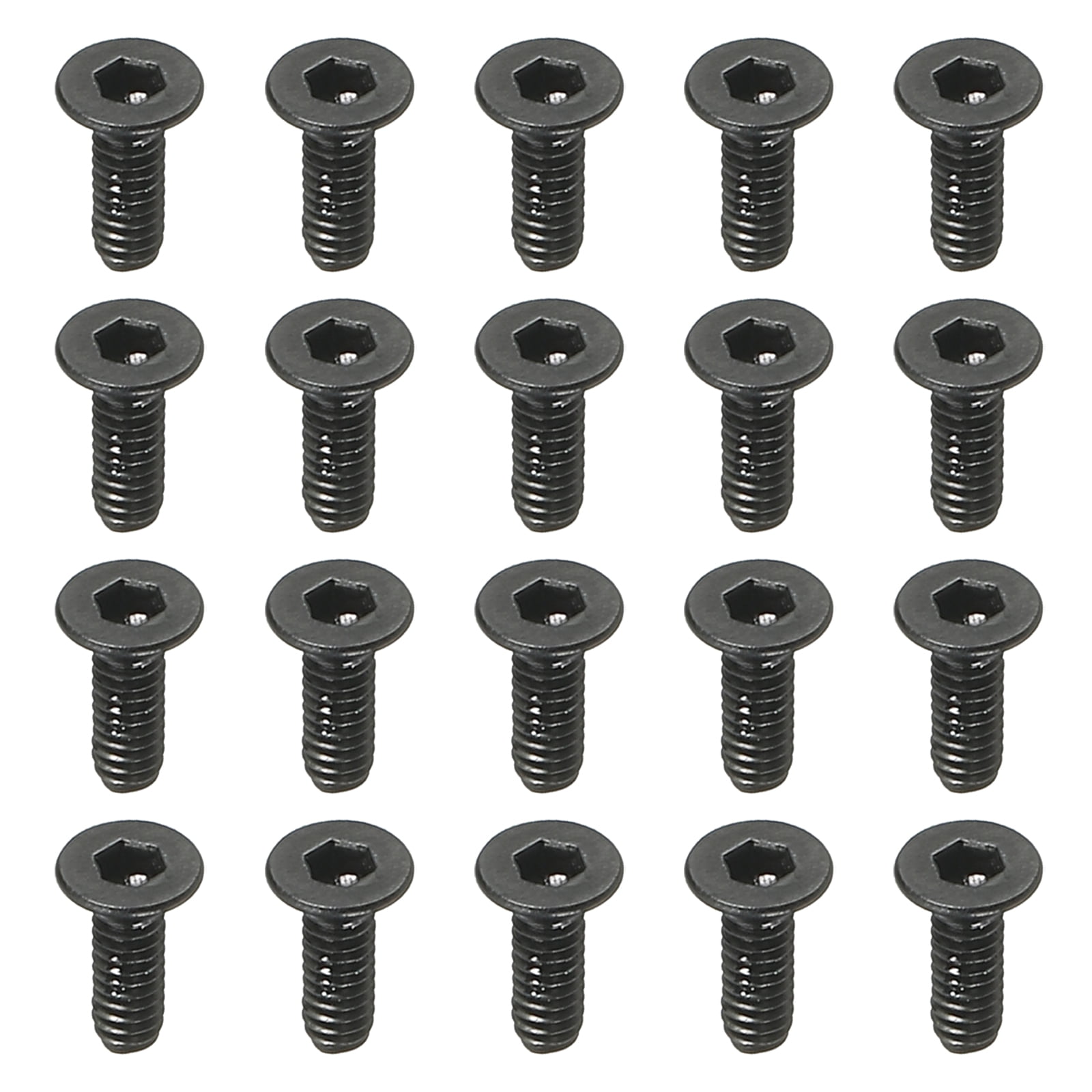 Uxcell M2 x 6 mm Flat Head Socket Cap Screws 50 Pack Medium Carbon ...