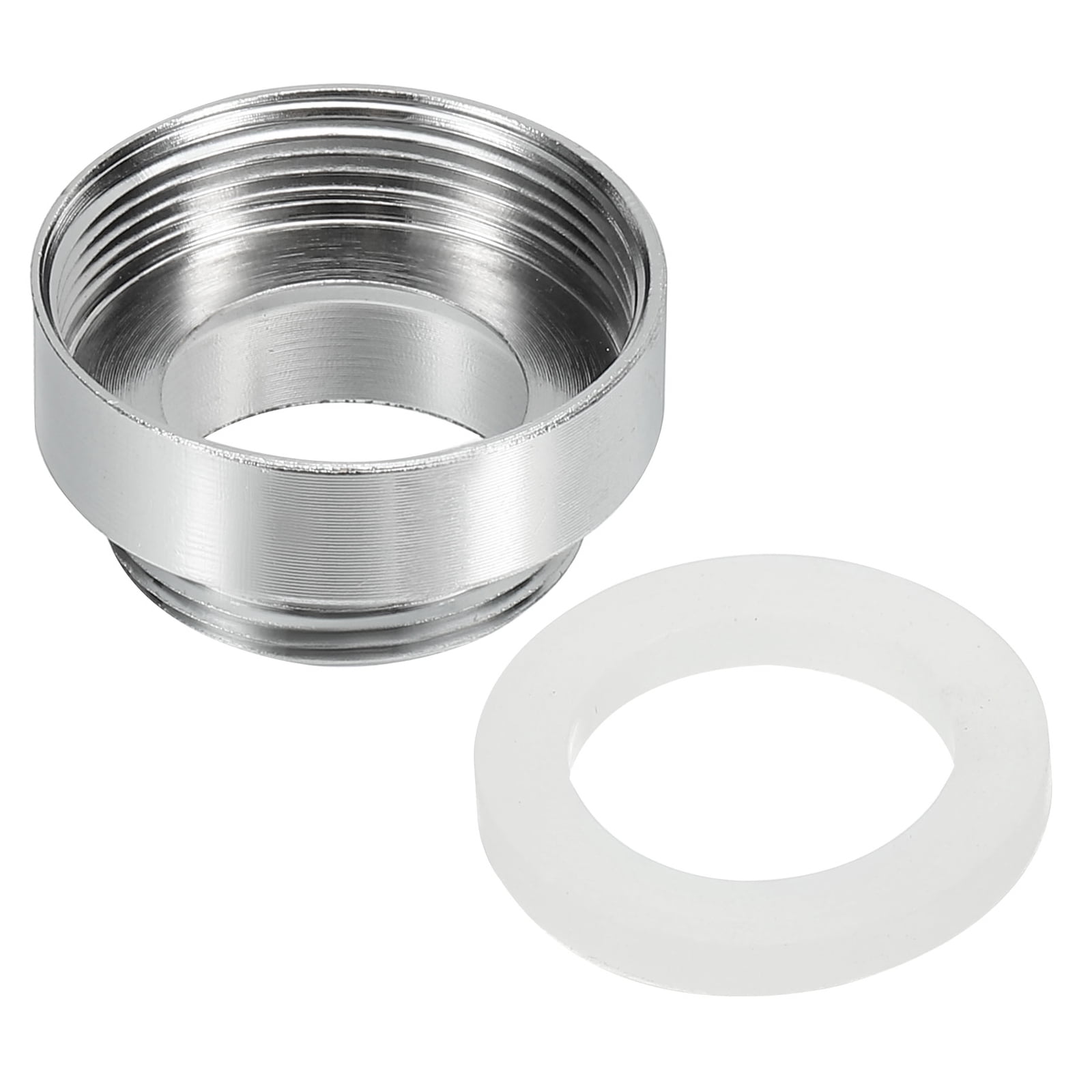 Uxcell M20*1.0 Male to M24*1.0 Female Thread Chrome Faucet Adapter ...