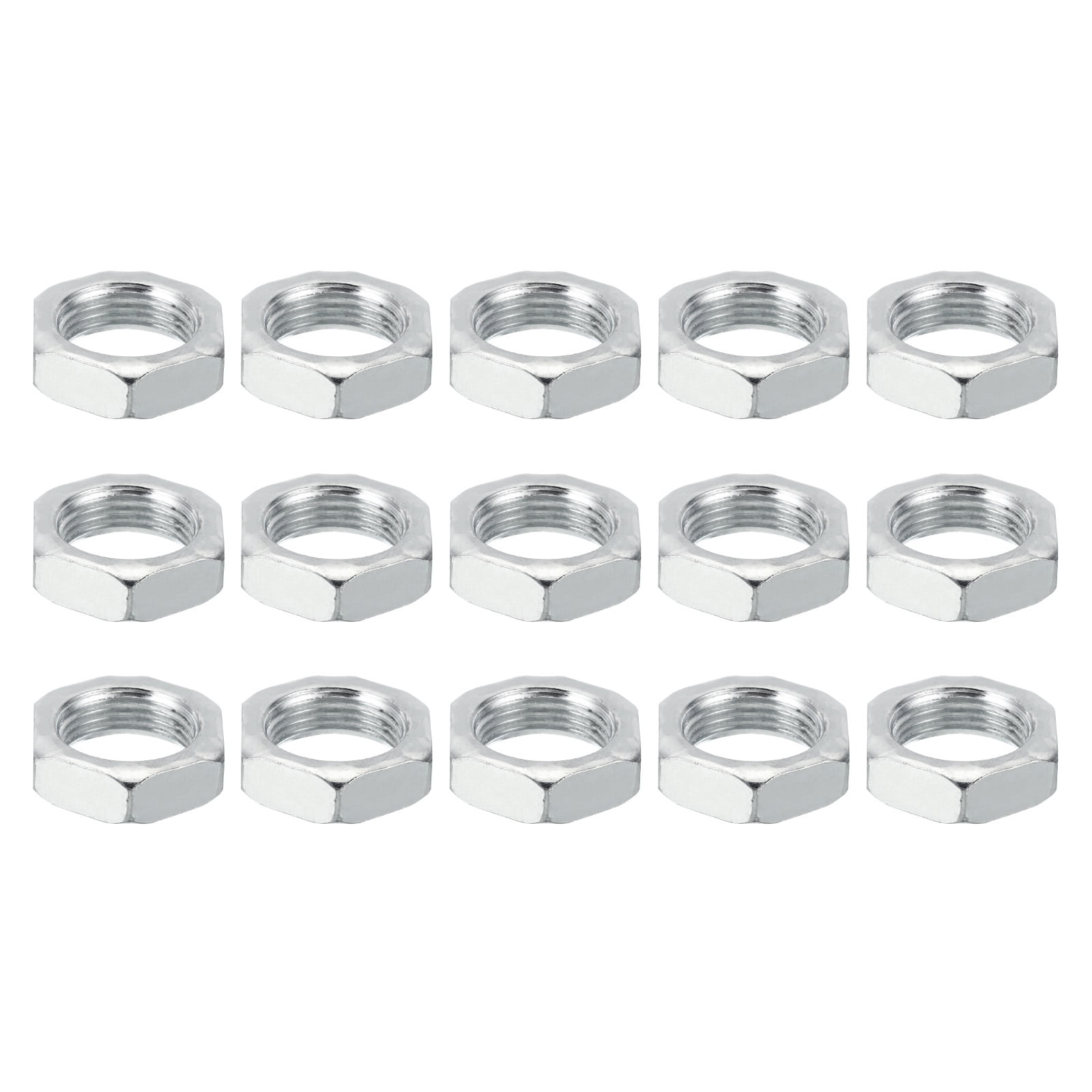 Uxcell M20x1.5 Steel Hex Nuts 15 Pcs Metric Thread Zinc Plated Finished Hardware Nuts Screw Bolt ...