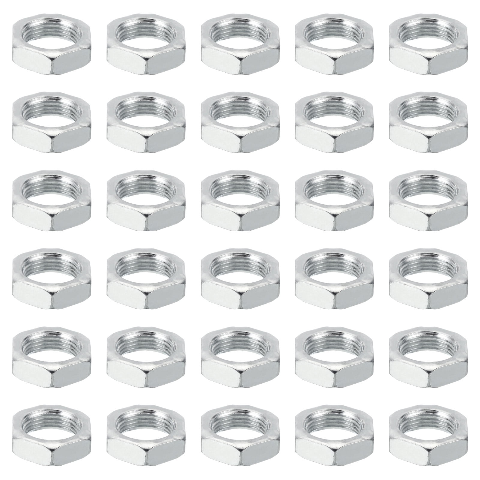 Uxcell M20x1.5 Steel Hex Nuts 30 Pcs Metric Thread Zinc Plated Finished Hardware Nuts Screw Bolt ...
