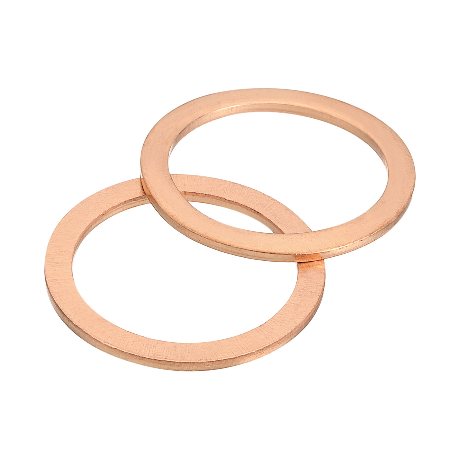 Uxcell M22 Flat Washer, 15 Pack Copper Ring Washers 28mm OD Metal ...