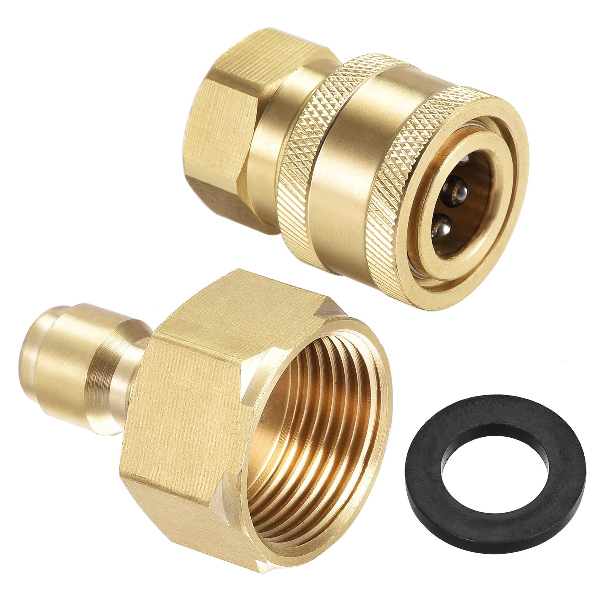Uxcell M22x1.5 & M13x1 Female Thread Brass Quick Connect Kit - Walmart ...