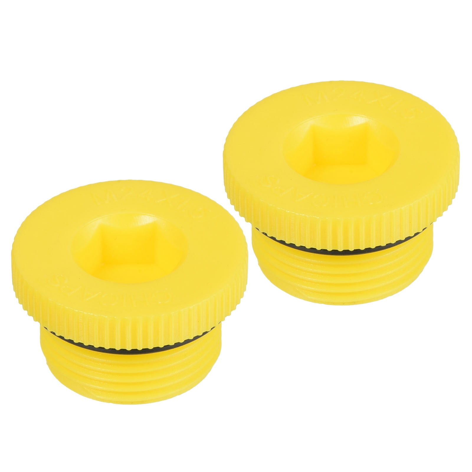 Uxcell M24x1.5 Hold Plugs Plastic Male Threaded Hex Socket End Cap ...