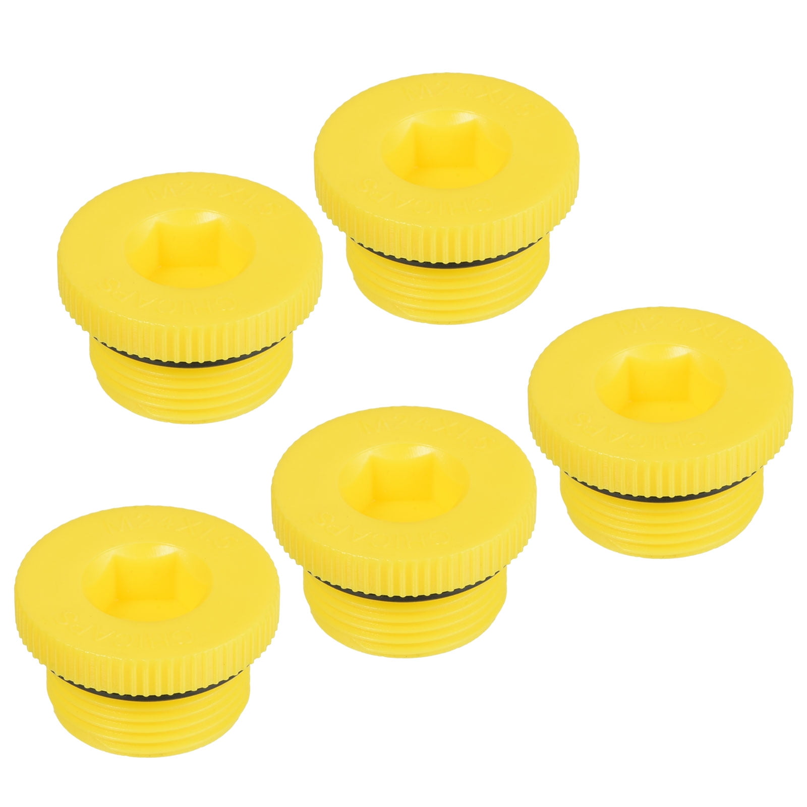 Uxcell M24x1.5 Hold Plugs Plastic Male Threaded Hex Socket End Cap ...