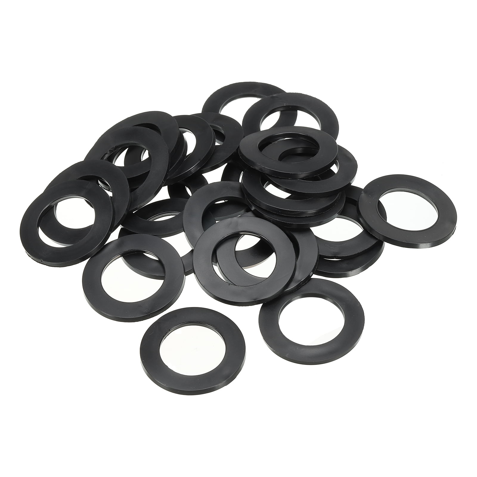 Uxcell M25 Rubber Flat Washer, 100 Pack 25mm ID 39mm OD Sealing Gasket ...