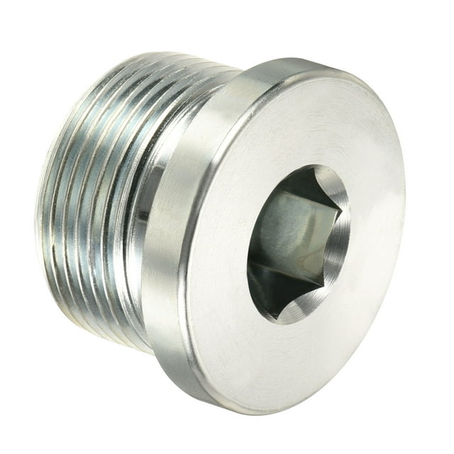 Uxcell M27*1.5 Internal Hex Head Pipe Fitting Plug, Male Thread 45# Steel Socket Plug with ...