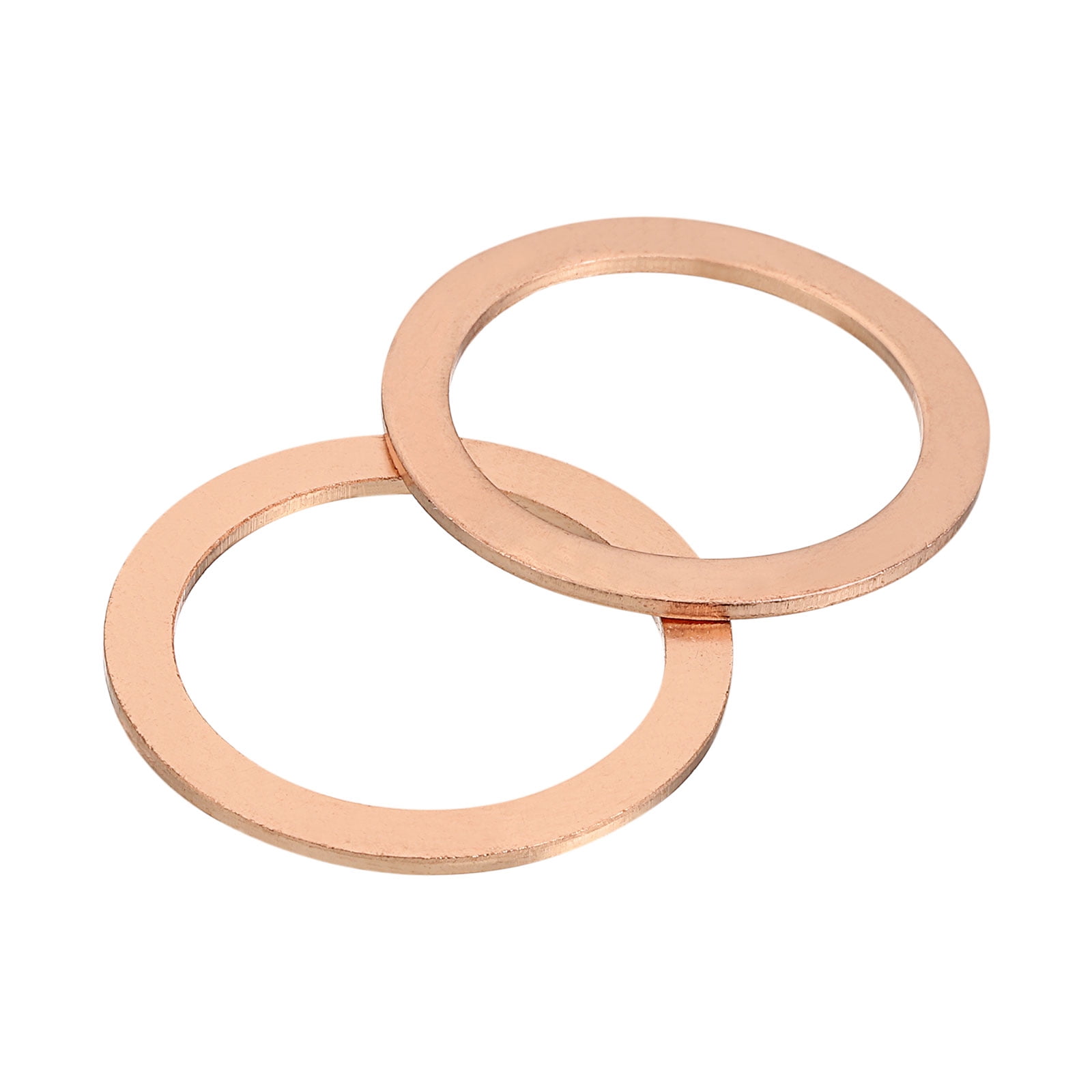 Uxcell M27 Flat Washer, 4 Pack Copper Ring Washers 35mm OD Metal ...