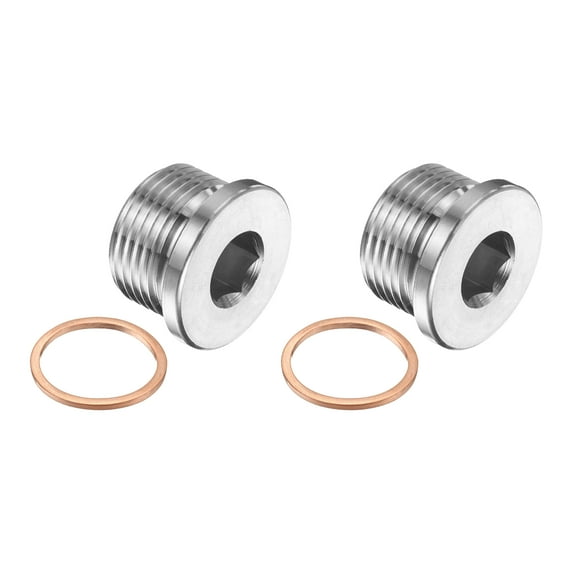 Uxcell M27 Metric Inner Hex Head, 2 Pcs Thread Sensor Plug Standard ...