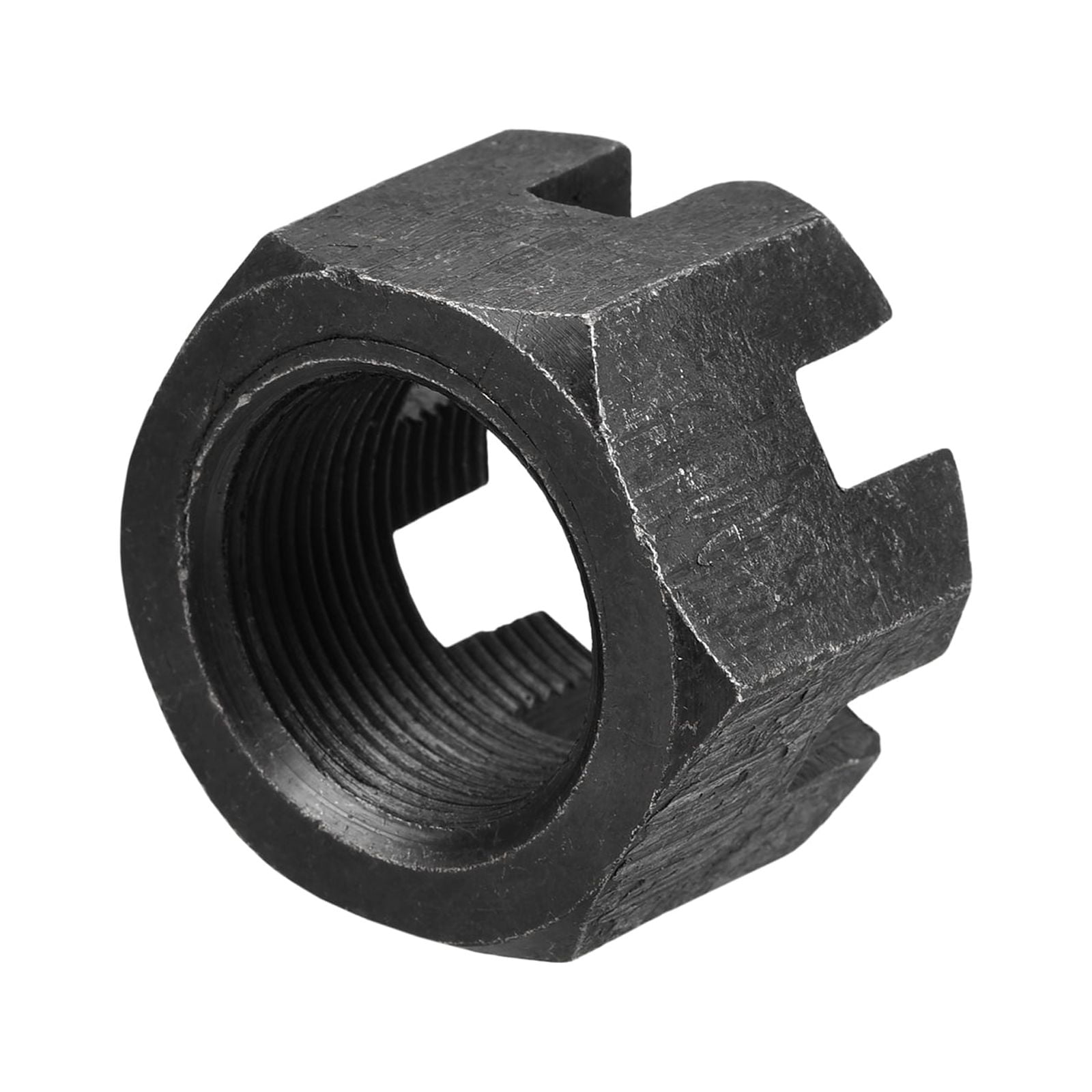 Uxcell M27x1.5mm Hexagon Slotted Nut, Grade 4.8 Carbon Steel Hex Castle ...