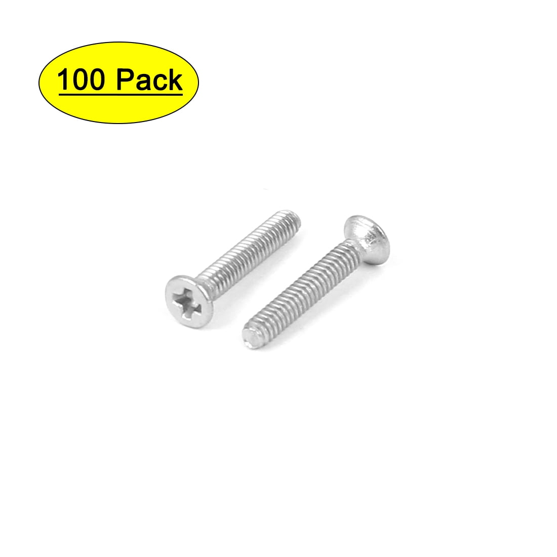 Uxcell M2x12mm 304 Stainless Steel Flat Countersunk Head Machine Screws 100pcs - Walmart.com