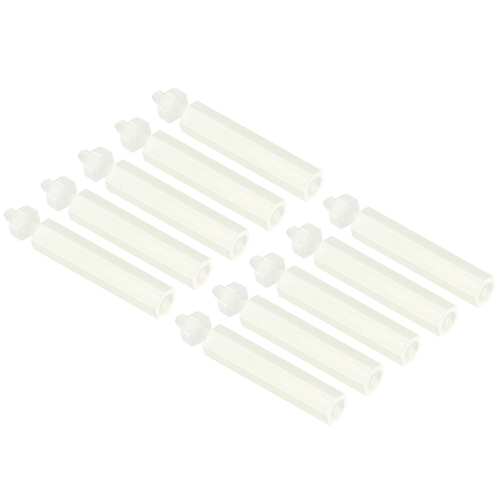 Uxcell M2x20+6mm Nylon Hex Spacer Standoffs PCB Standoff Screws Nuts ...