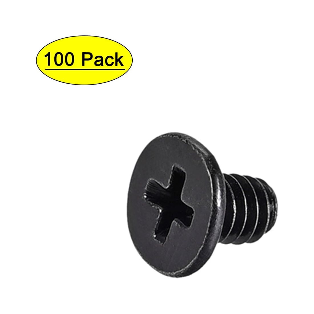 Uxcell M2x4mm Computer Screw Fastener 3.8mm Dia Screw Head Black 100 ...