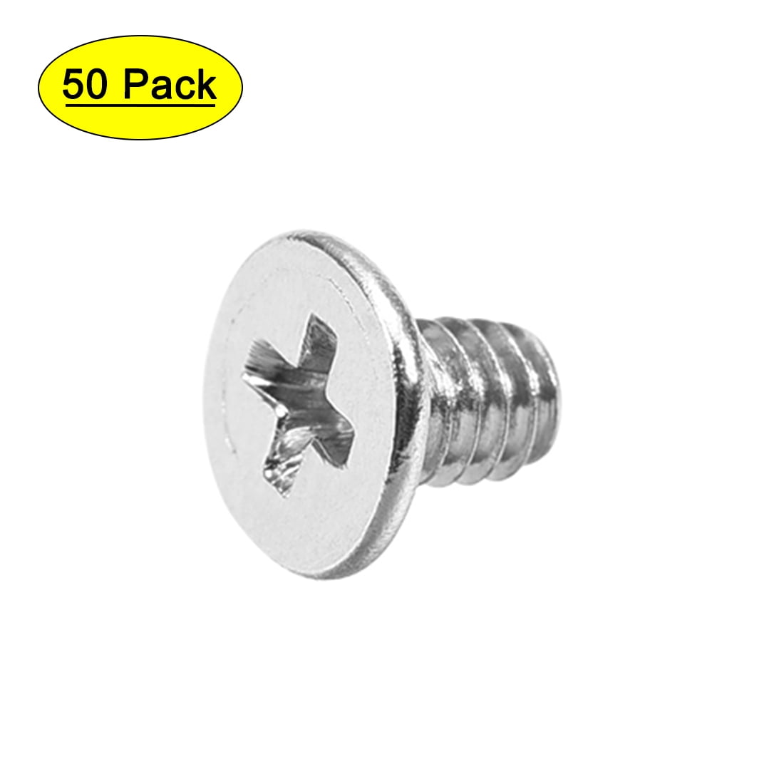 Uxcell M2x4mm Computer Screw Fastener Silver Tone 3.8mm Dia Screw Head ...